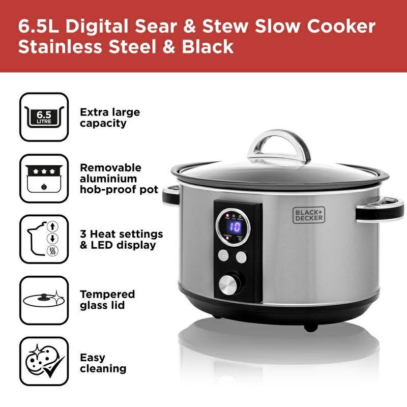 6.5 Litre Digital Slow Cooker | Holbury Hardware Stores