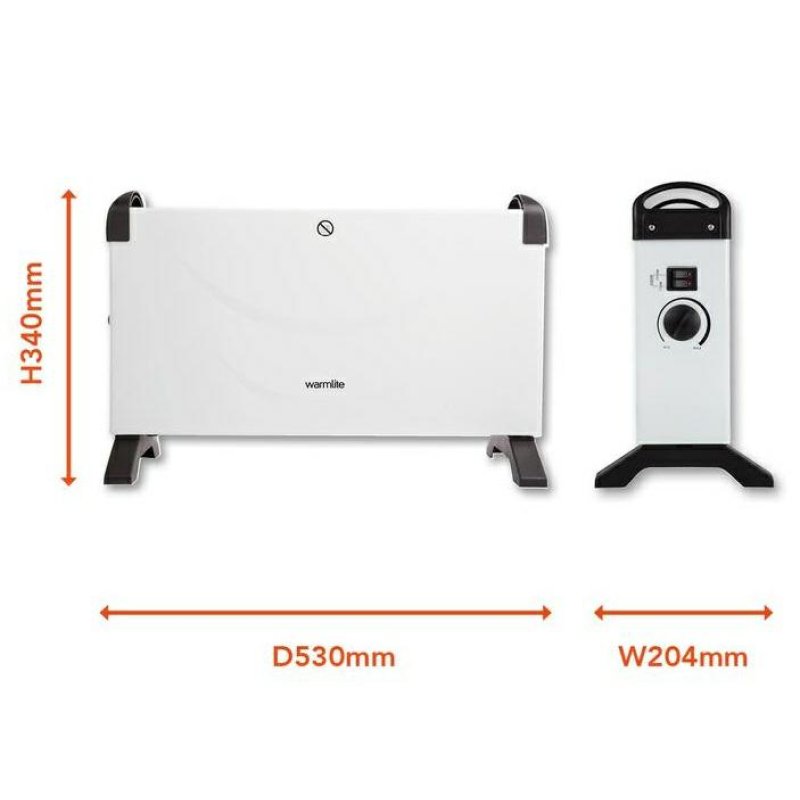 Convection Heater White 2000W | Holbury Hardware Stores