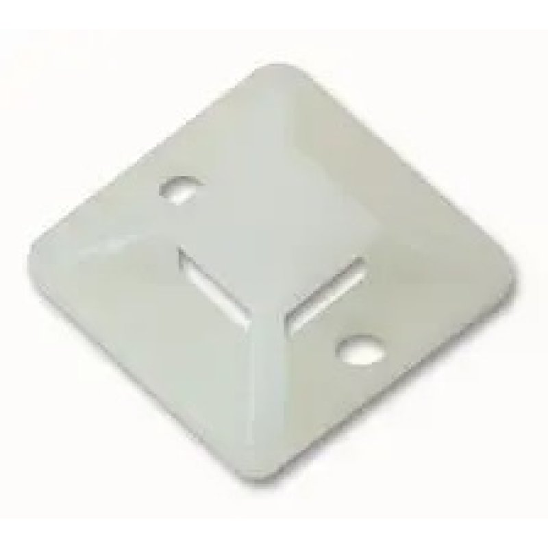 Cable Tie Base, Natural, 19X19Mm | Holbury Hardware Stores